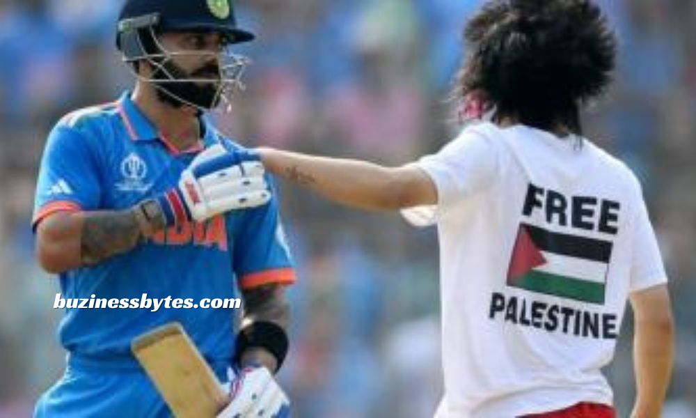 Pitching for Justice: Man in ‘Free Palestine’ T-shirt invades pitch at ...