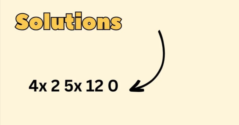 4x^2 – 5x – 12 = 0 : Solving Quadratic Equation – Step-by-Step Guide ...